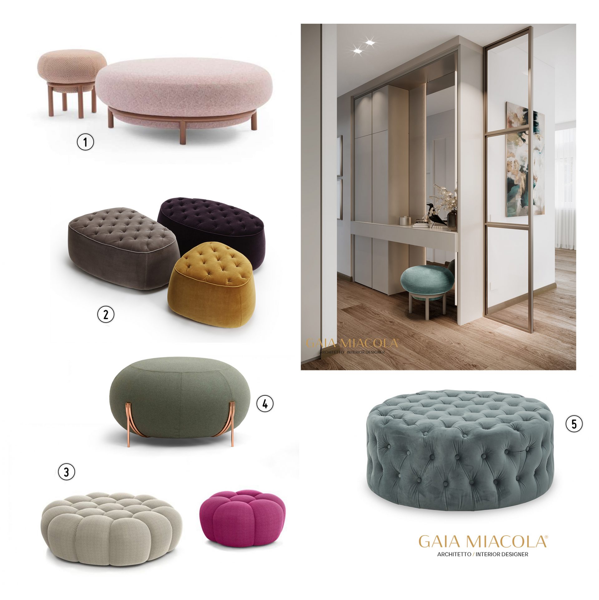 40 Pouf di Design per lo styling dei tuoi angoli di casa