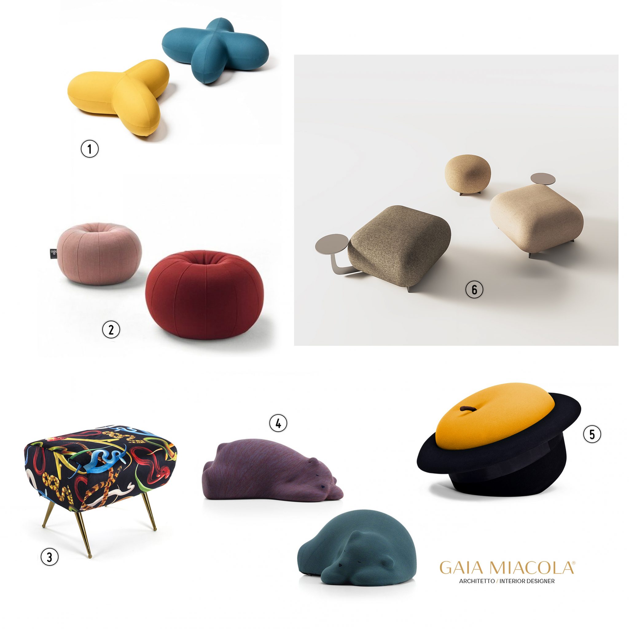 40 Pouf di Design per lo styling dei tuoi angoli di casa